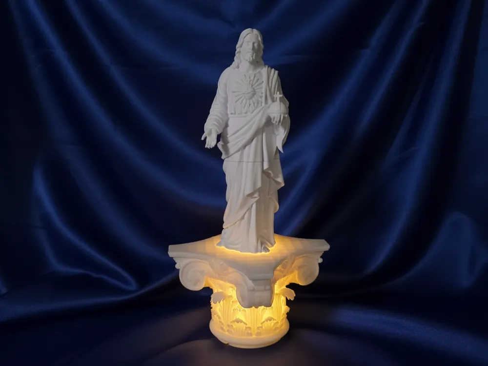 Jesus Christ with the Flaming Sacred Heart - Free 3D Print Model ...