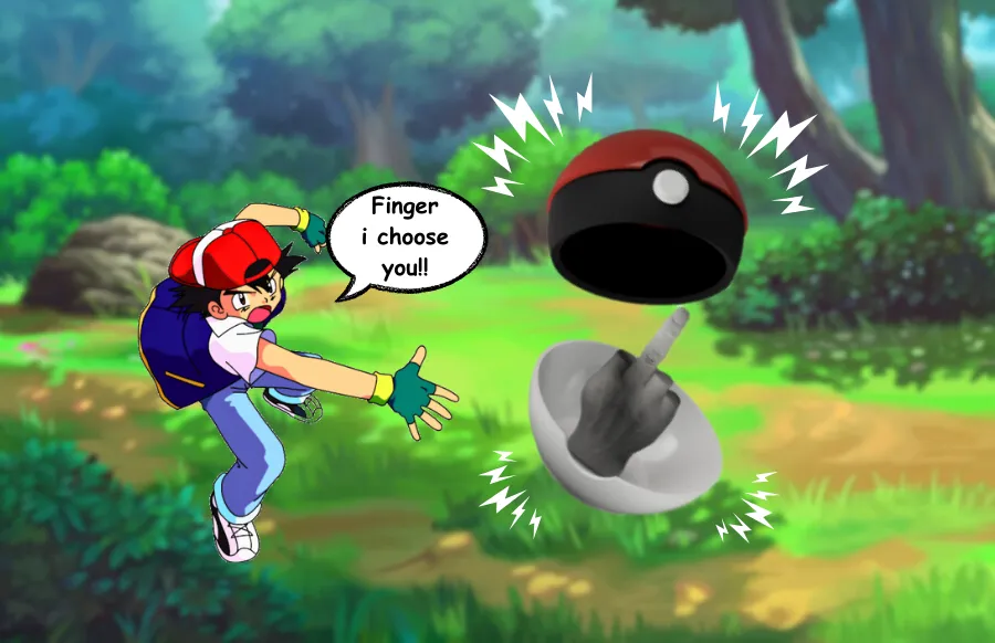 Finger: i choose you!!! Funny Pokeball by jonathan1987 - MakerWorld