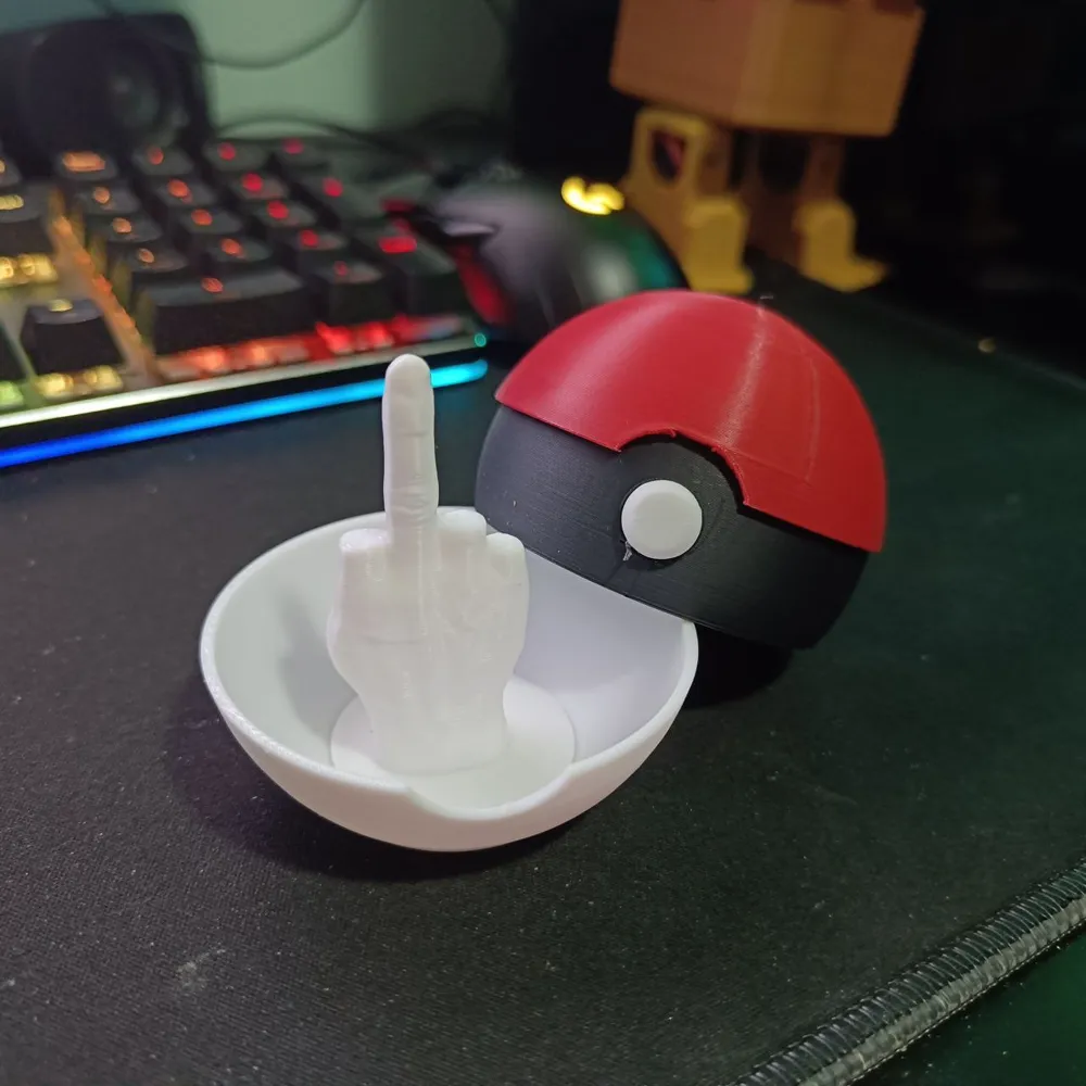Finger: i choose you!!! Funny Pokeball by jonathan1987 - MakerWorld