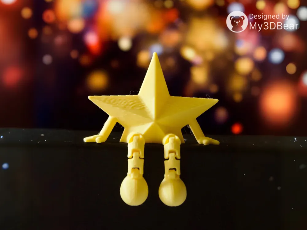 Articulated Christmas Star with flexi legs by My3DBear MakerWorld ...
