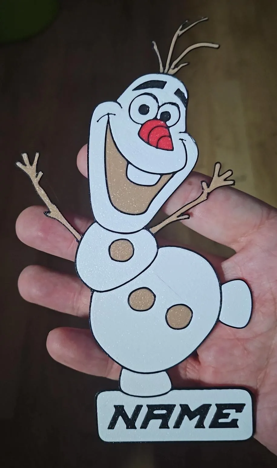 Olaf from Frozen - your name by DaViNcHi MakerWorld: Download Free 3D ...
