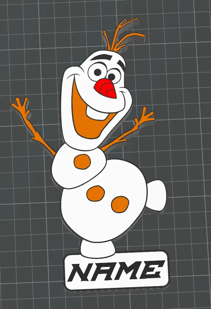 Olaf from Frozen - your name by DaViNcHi MakerWorld: Download Free 3D ...