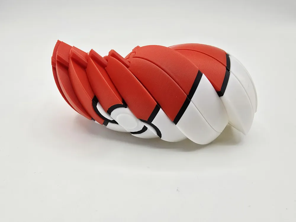 Pokéball Twist Fidget - Free 3D Print Model - MakerWorld
