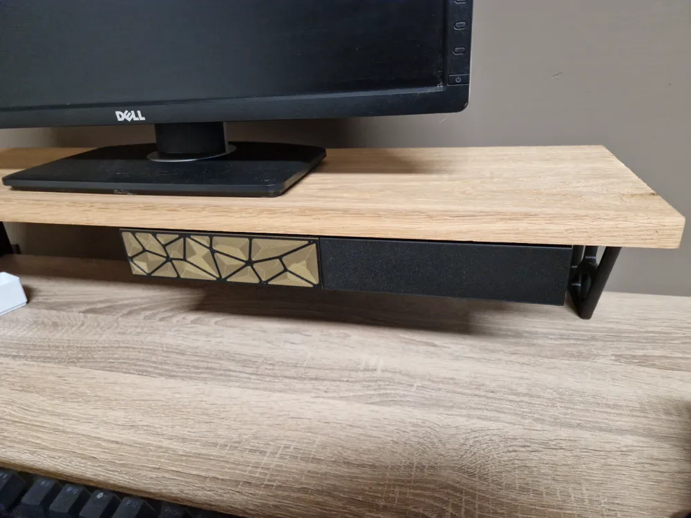 Space saving monitor riser with optional drawers by BartBE - MakerWorld