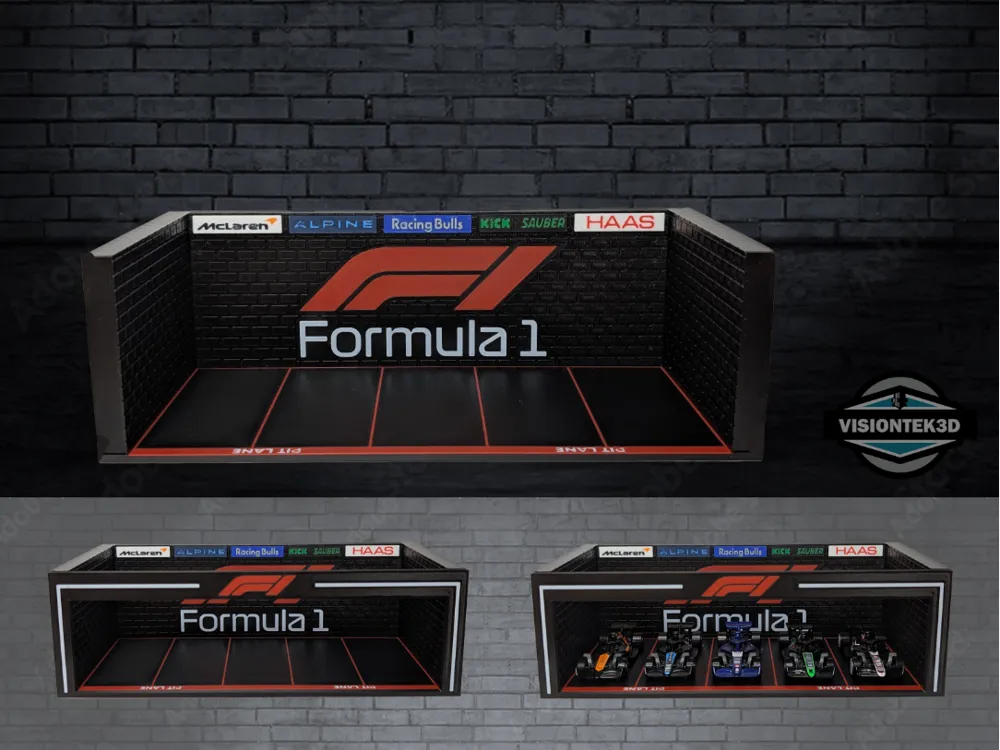 Formula 1 1:64 Garage Diorama by Kevin MakerWorld: Download Free 3D Models