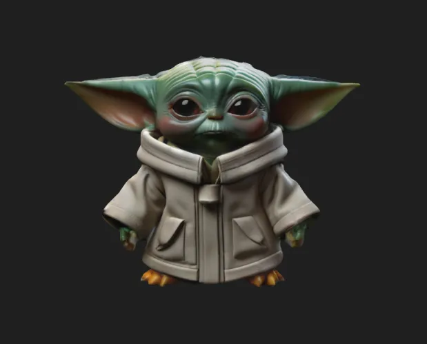 KEYCHAIN Baby Yoda - Free 3D Print Model - MakerWorld