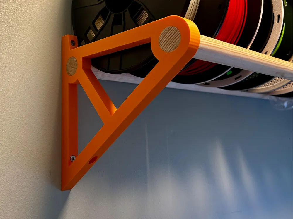 Filament spool holder storage bracket for 25mm rod by zyberzero ...