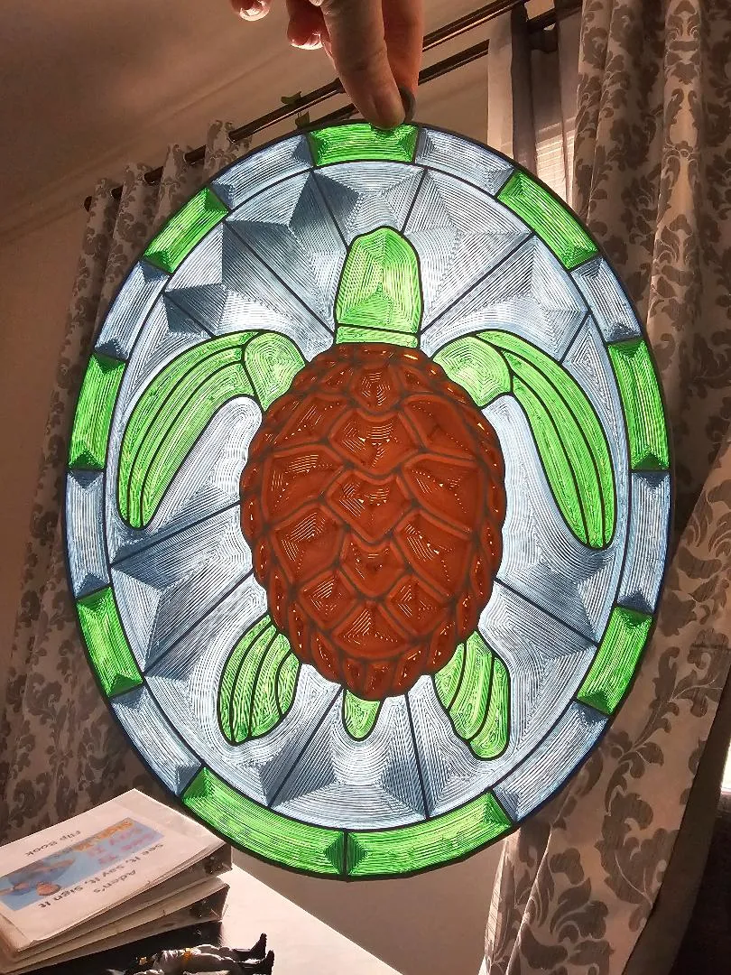 Turtle "Stained Glass" by 3DPrintingLabs13 - MakerWorld