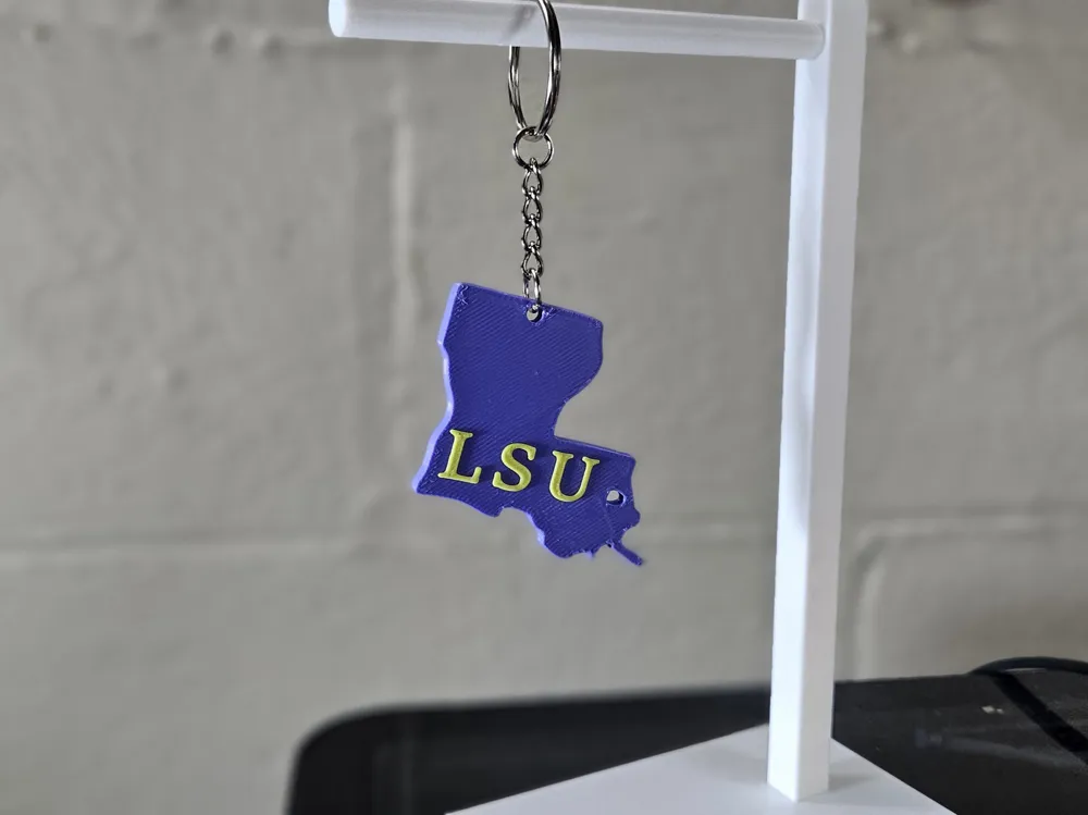 LSU Keychain - Free 3D Print Model - MakerWorld