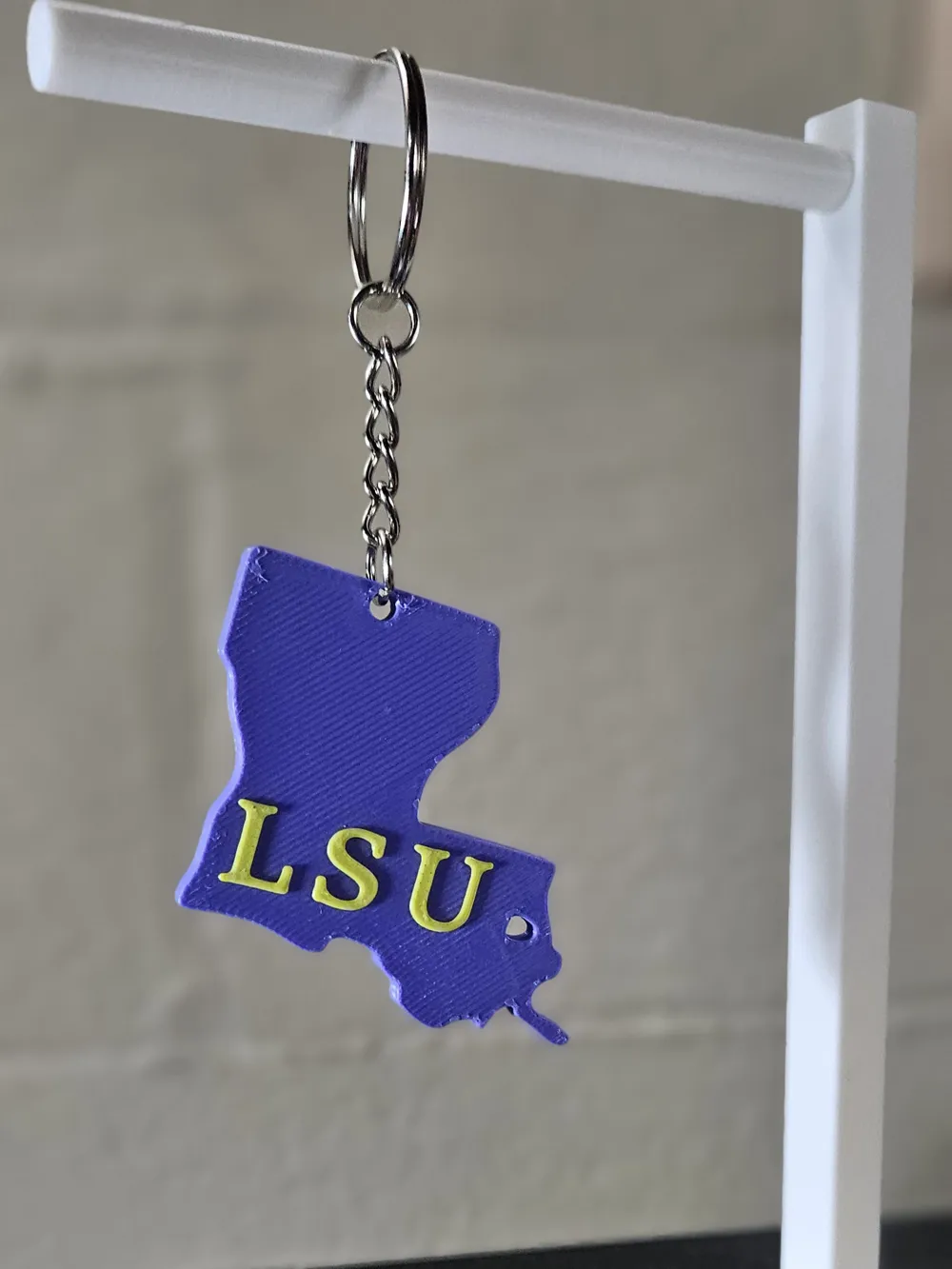 LSU Keychain - Free 3D Print Model - MakerWorld