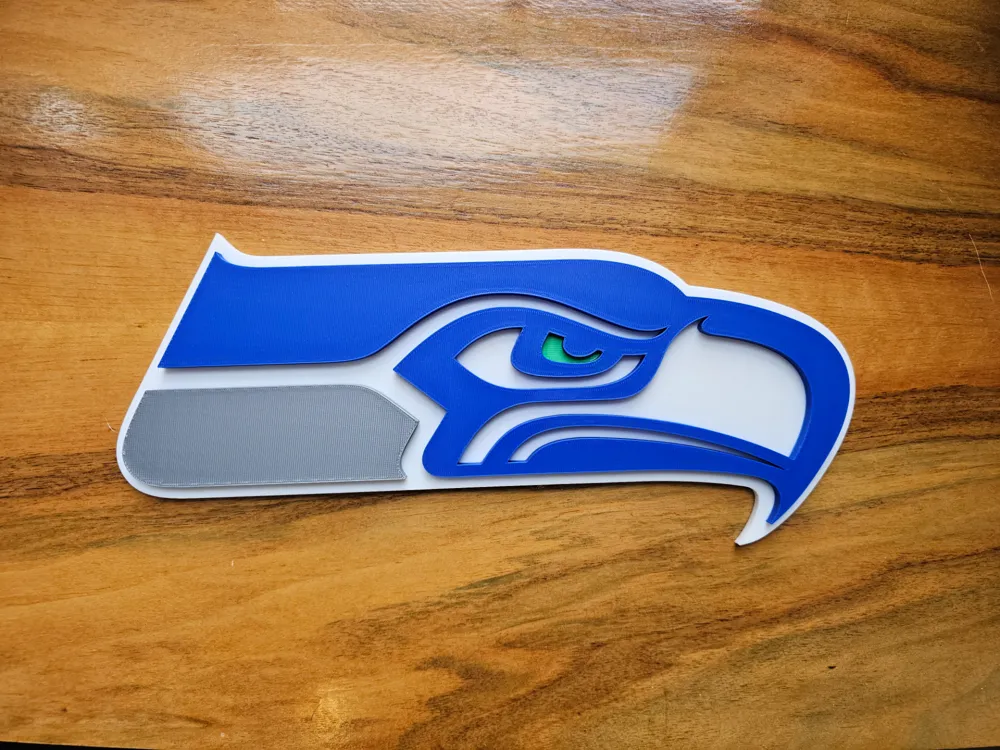 Seattle Seahawks 3D Sign - Free 3D Print Model - MakerWorld
