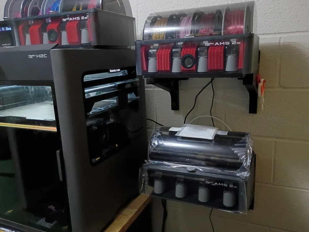 OCD HD AMS Wall Mount Bracket - Free 3D Print Model - MakerWorld