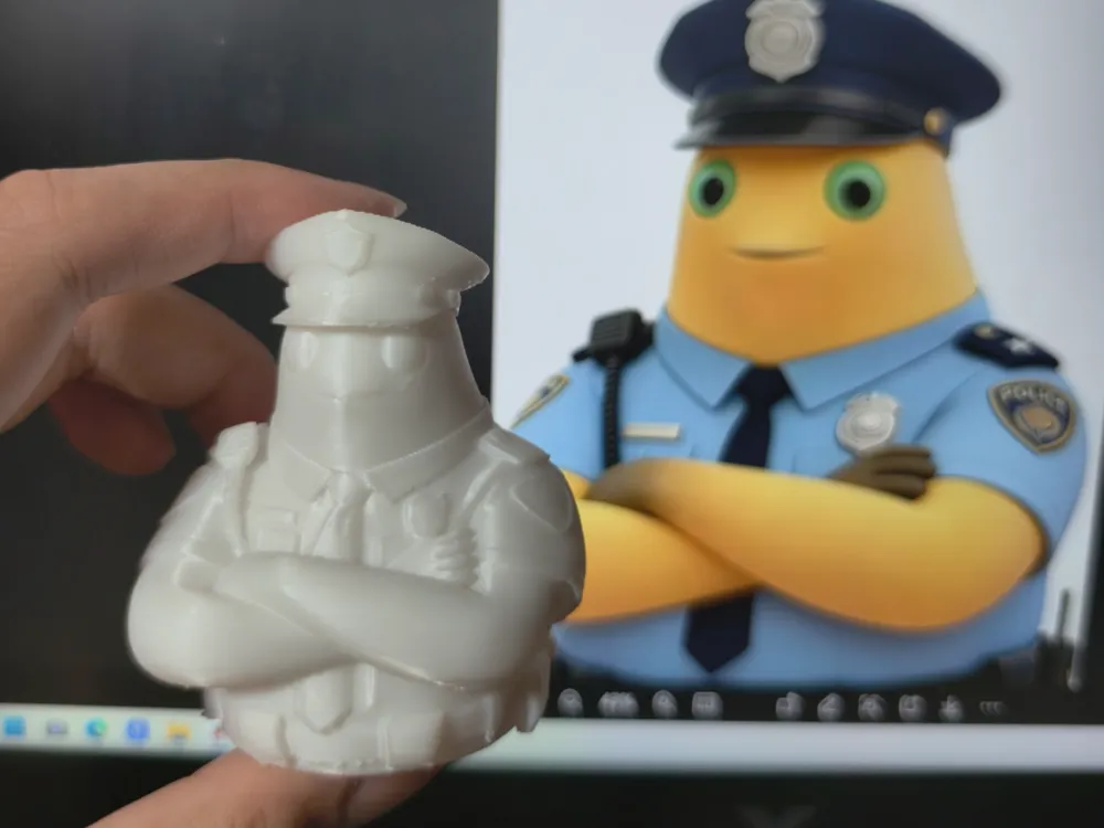Single Color Nailong Police meme statue - Free 3D Print Model - MakerWorld