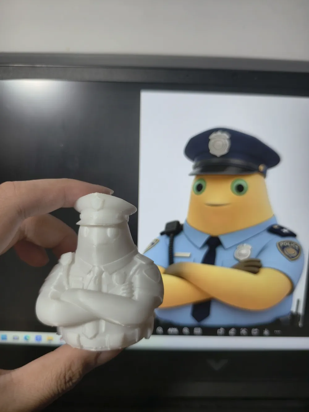Single Color Nailong Police meme statue - Free 3D Print Model - MakerWorld