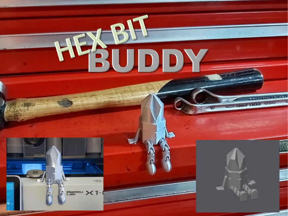 Phillips Hex Bit articulated flexi legs - Buddy by MadeAs 3D Designs ...