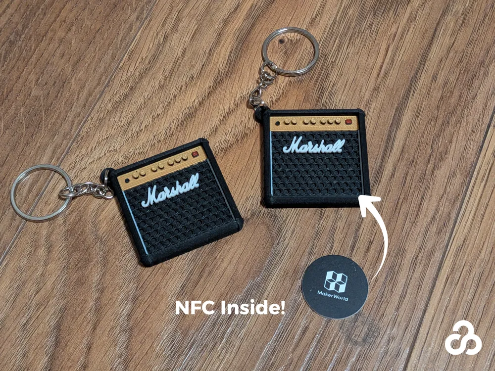 Marshall Amp | NFC Tag Keychain - Free 3D Print Model - MakerWorld