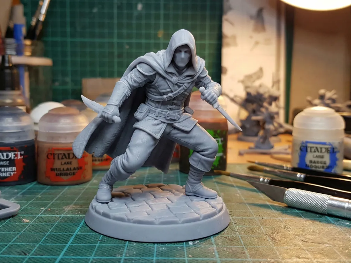 Shadow Rogue Miniature 32mm - Free 3D Print Model - MakerWorld
