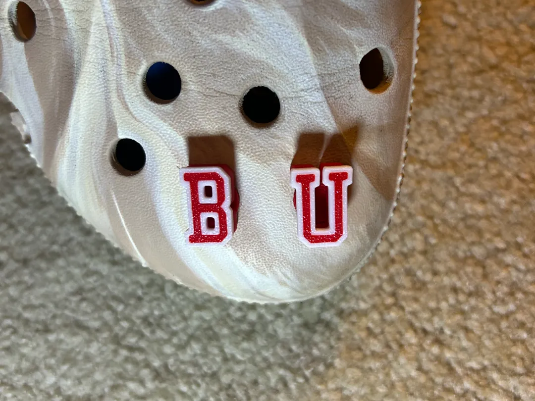 BU Crocs Button Jibbitz - Free 3D Print Model - MakerWorld