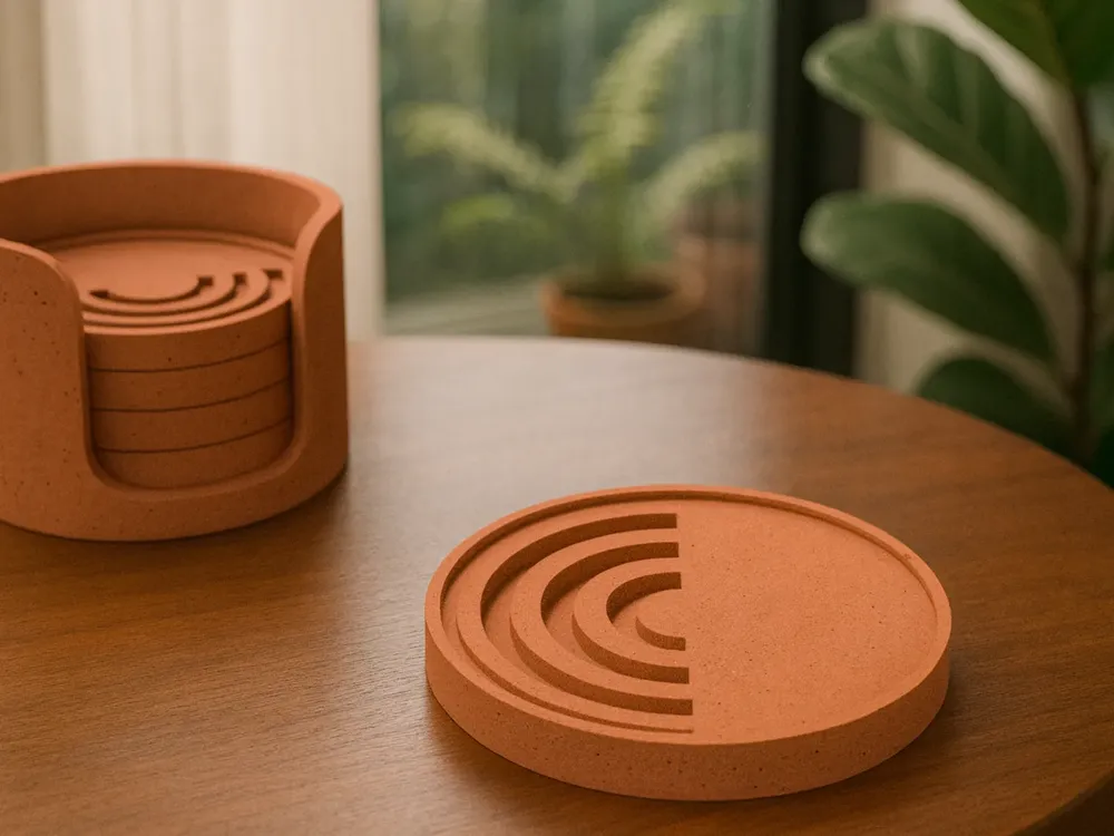Set of 6 coasters with a holder. - Free 3D Print Model - MakerWorld