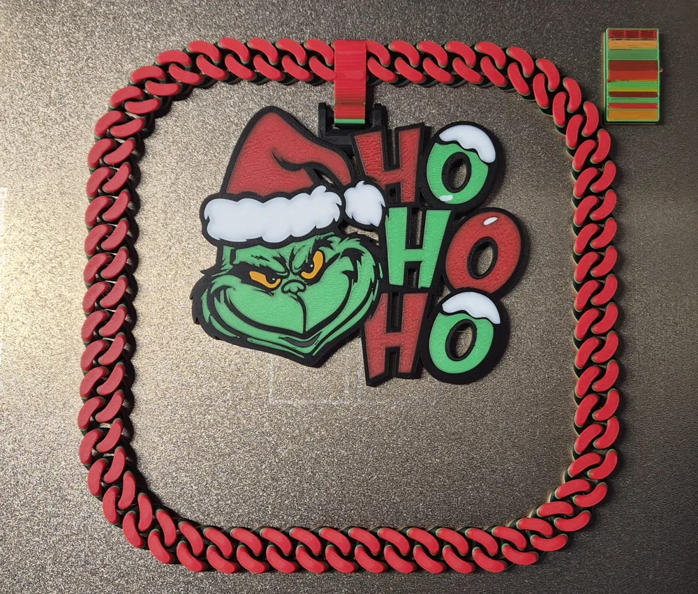 Grinch Hoo Hoo Hooo Wearable Neck Chain AMS Ready - Free 3D Print Model ...