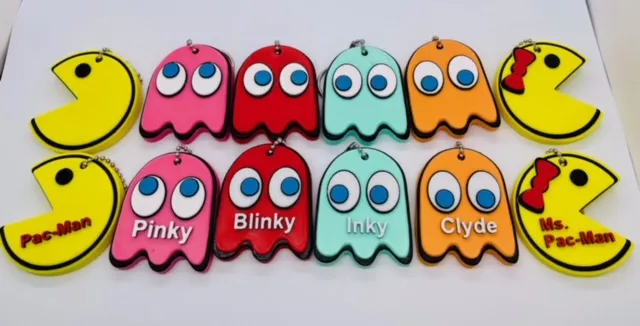 Pac-Man Ms Pac-Man Customizeable Keychains - Free 3D Print Model ...