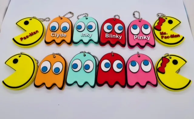 Pac-Man Ms Pac-Man Customizeable Keychains - Free 3D Print Model ...