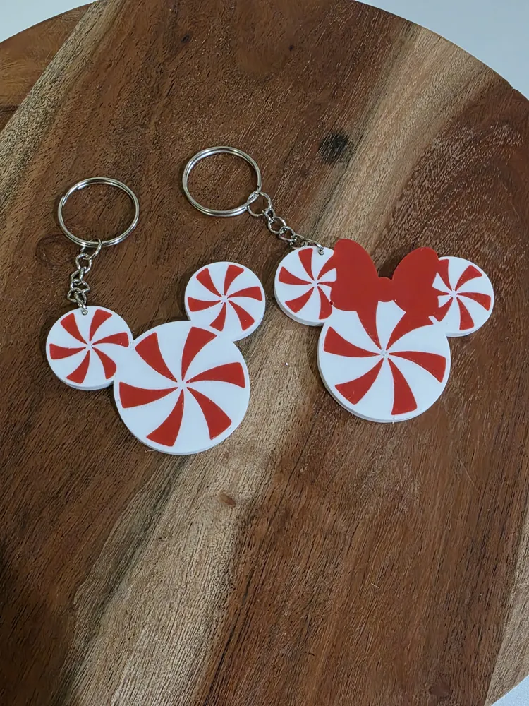 Disney Christmas Keychains! - Free 3D Print Model - MakerWorld