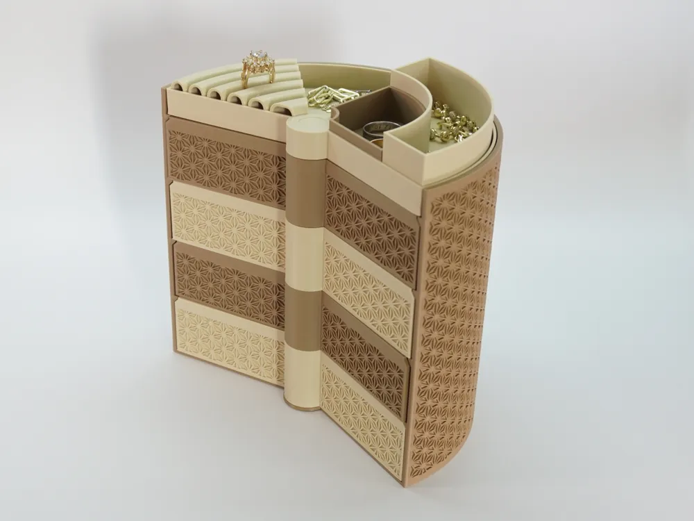 Spiral Luxe – Jewelry Storage Box - Free 3D Print Model - MakerWorld