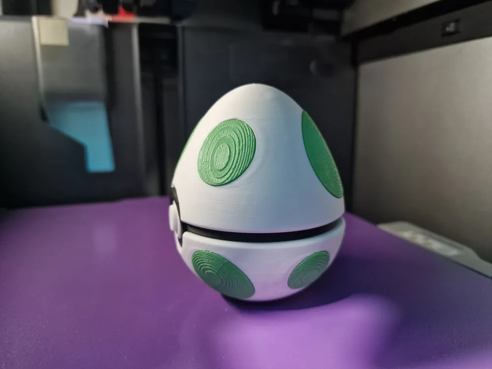 Yoshi Egg Pokeball - Free 3D Print Model - MakerWorld