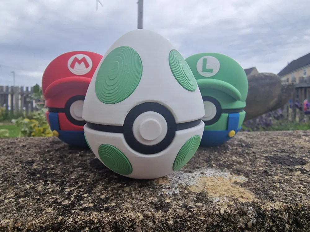Yoshi Egg Pokeball - Free 3D Print Model - MakerWorld