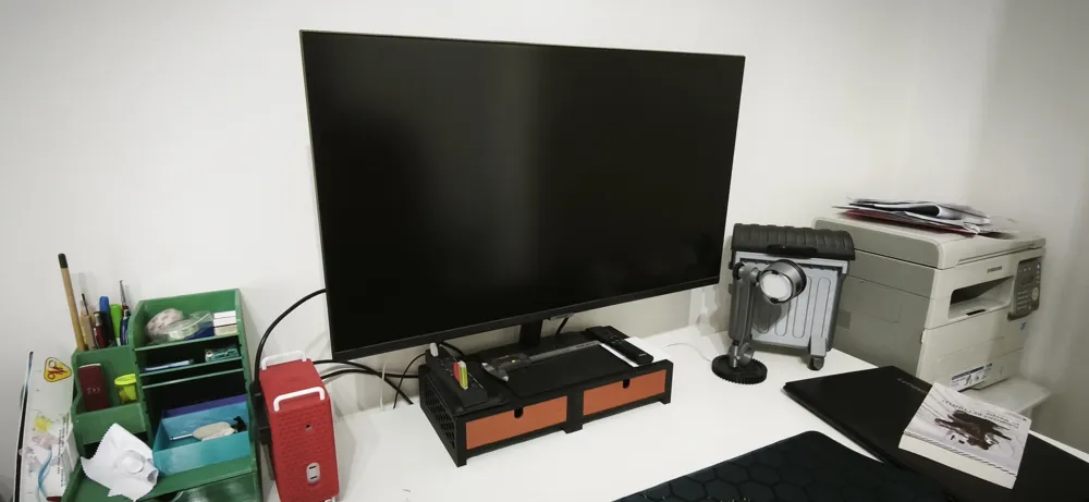 Sleek Desktop Monitor Riser & Organizer - Free 3D Print Model - MakerWorld