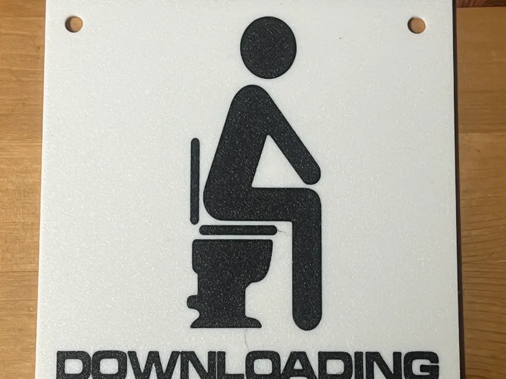 downloading toilet sign by Morganja MakerWorld: Download Free 3D Models
