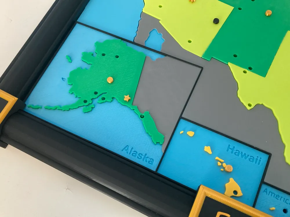 US National Parks Tracker Map by Kim W - MakerWorld