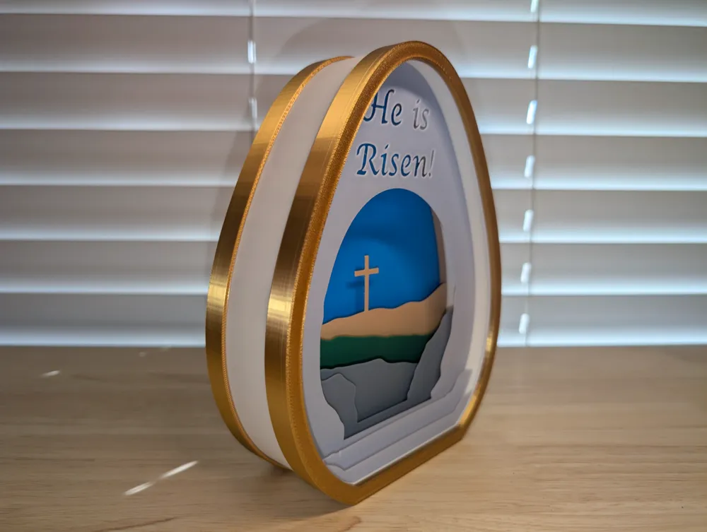 He is Risen Easter Egg Display by Troy V MakerWorld: Download Free 3D ...