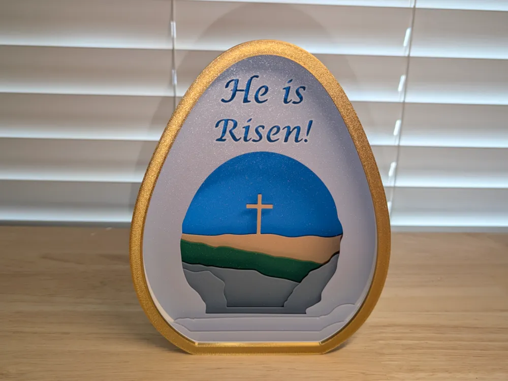 He is Risen Easter Egg Display by Troy V MakerWorld: Download Free 3D ...