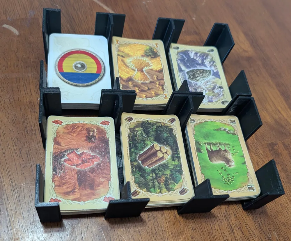 Catan Stacking Card Holders for 5-6, C&K & more - Free 3D Print Model ...