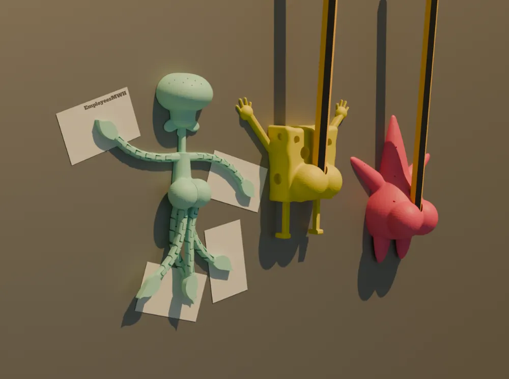 SpongeBob Fridge Magnet by EmployeesMWH - MakerWorld