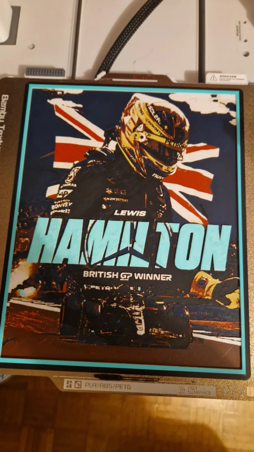 Lewis Hamilton Hueforge by Dakiren - MakerWorld