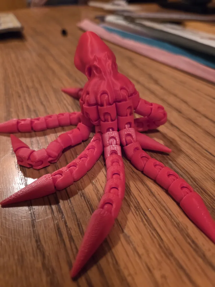 Articulated Octopus assembly required/no supports - Free 3D Print Model ...