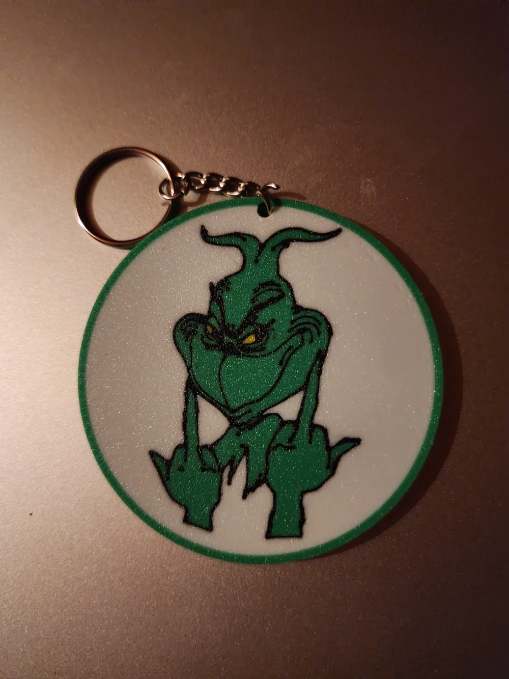 Grinch Key Chain Middle Finger by Picture_it - MakerWorld