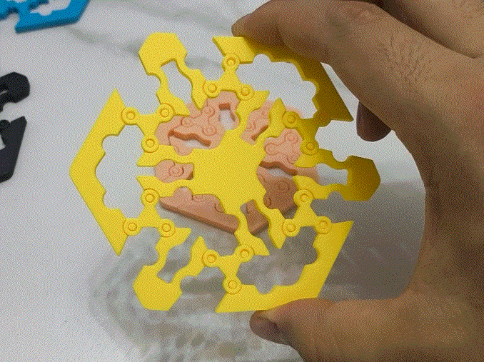 Bistable Transforming Figure Base (PLA Print-in-Place, Resizable ...