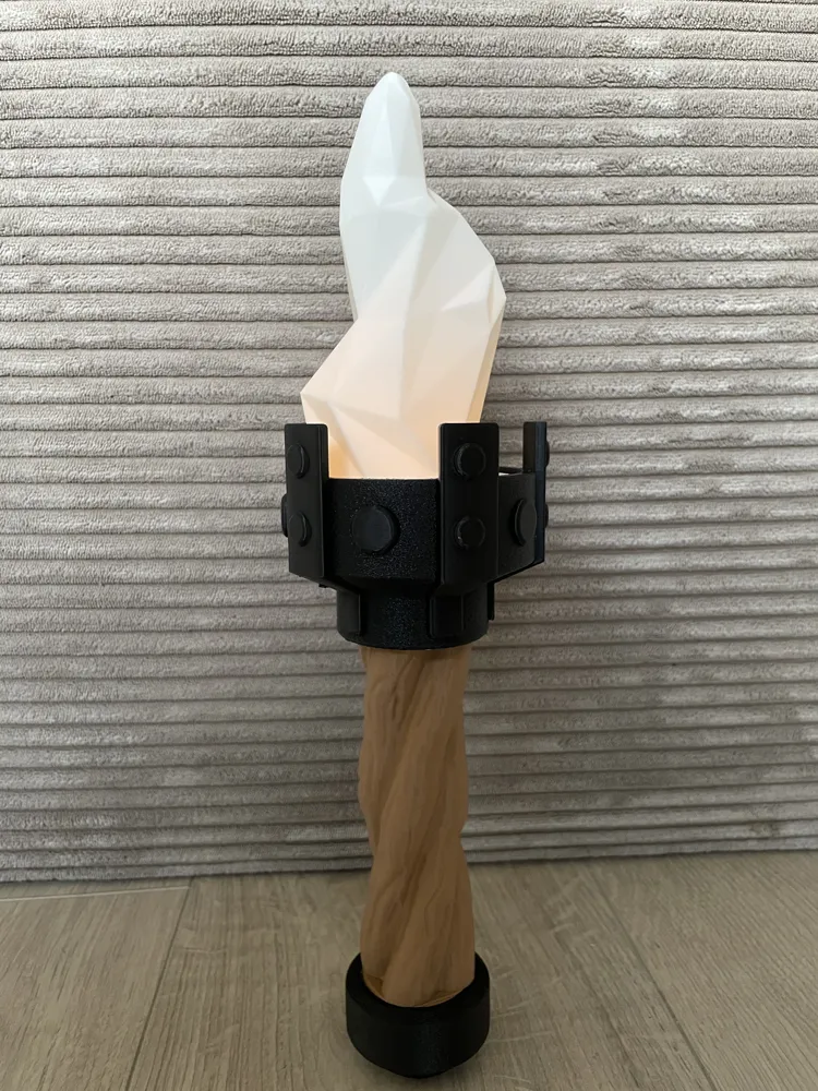 Twisted Root Torch (LED Compatible) - Free 3D Print Model - MakerWorld