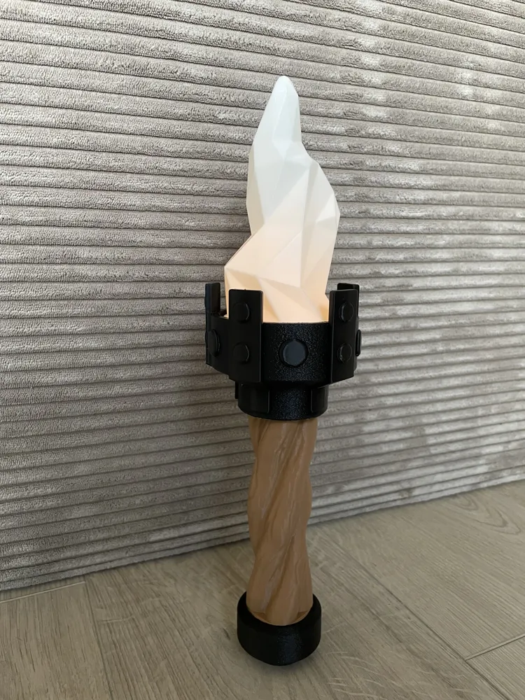 Twisted Root Torch (LED Compatible) - Free 3D Print Model - MakerWorld