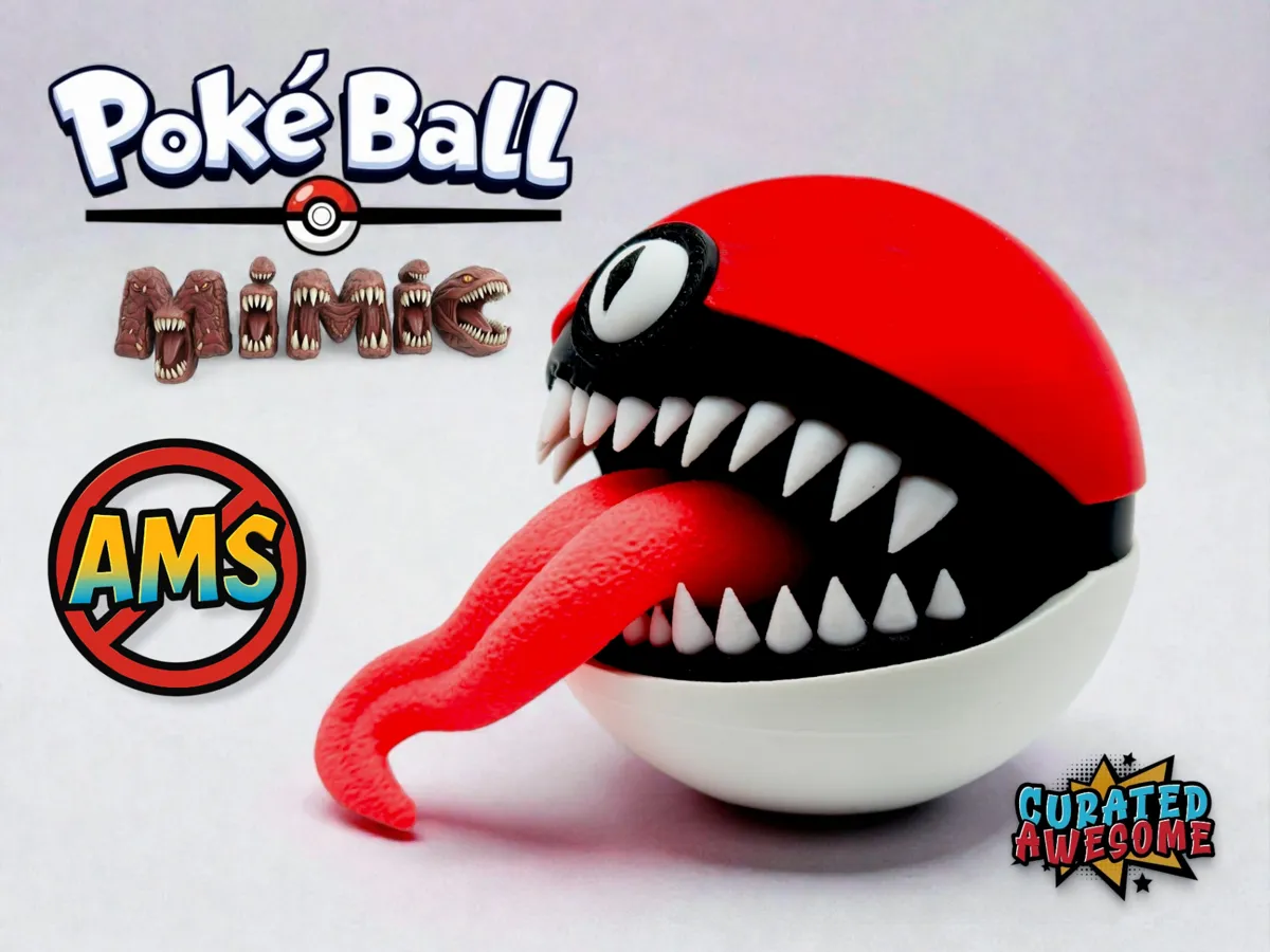 Poké Ball Mimic - Free 3D Print Model - MakerWorld