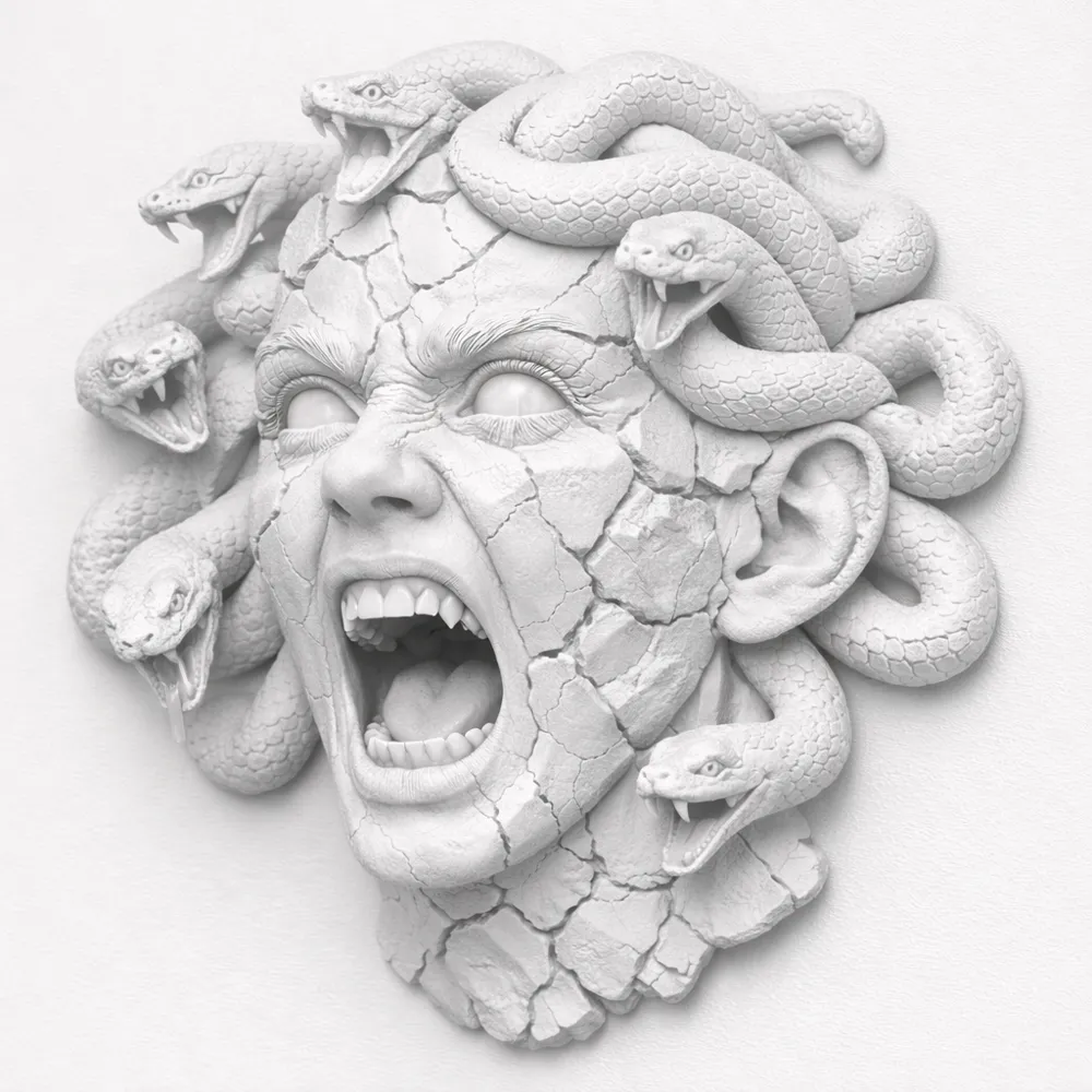 Medusa Wall Art - Free 3D Print Model - MakerWorld