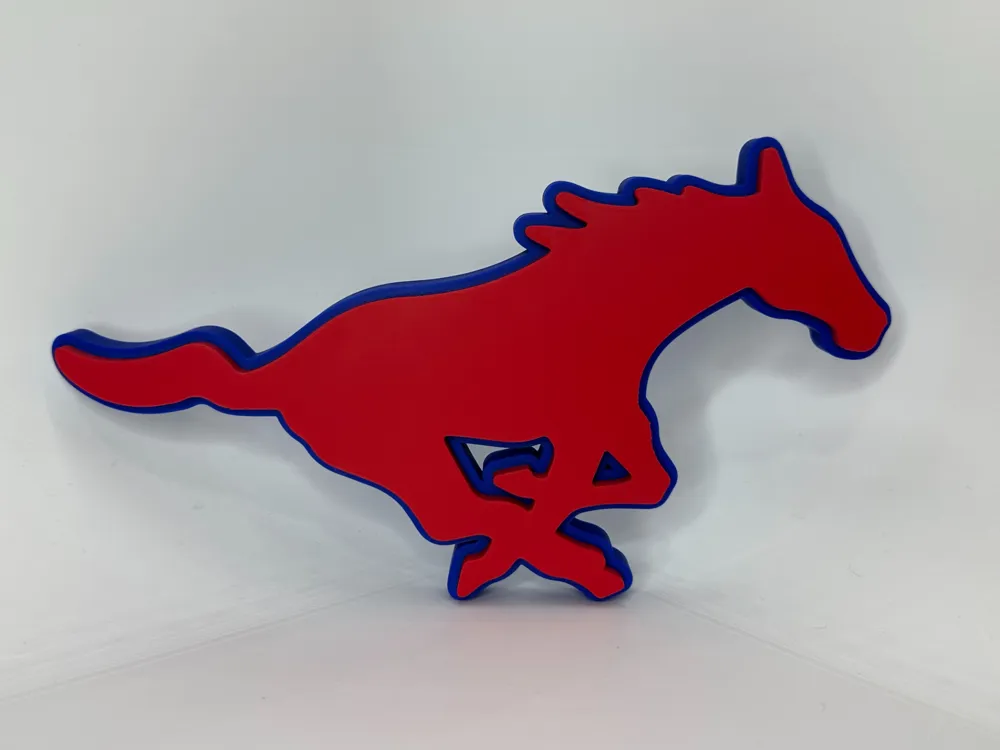 SMU Mustangs Logo 2012 by ABeezy13 MakerWorld: Download Free 3D Models