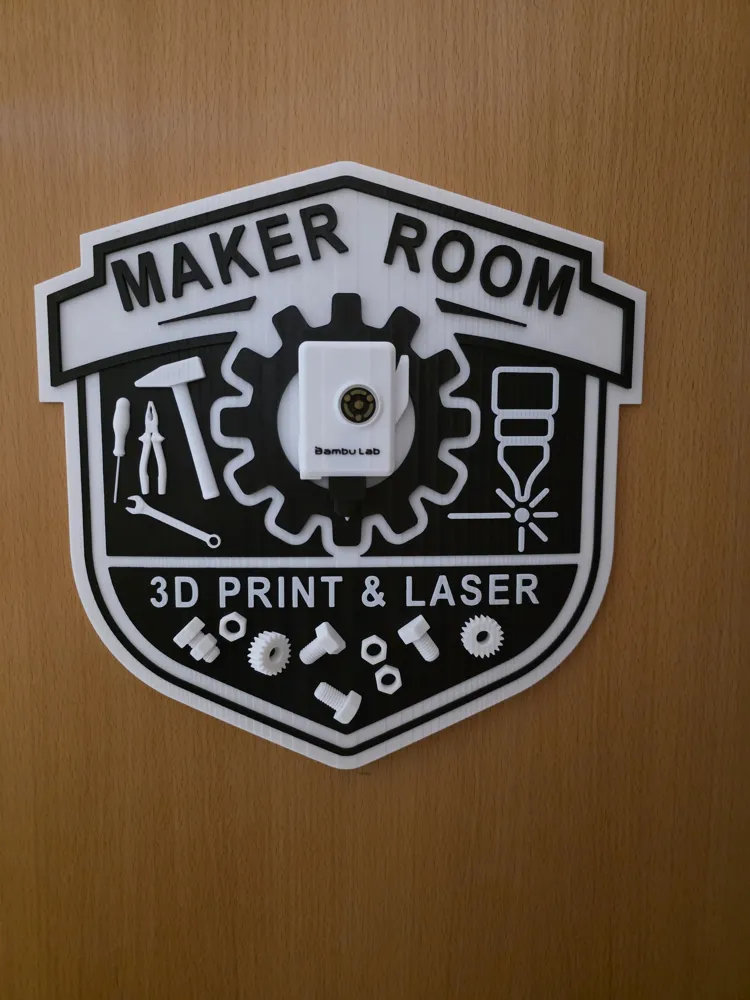 Maker Room – 3D Print & Laser Door Sign by Rober7Crow MakerWorld ...