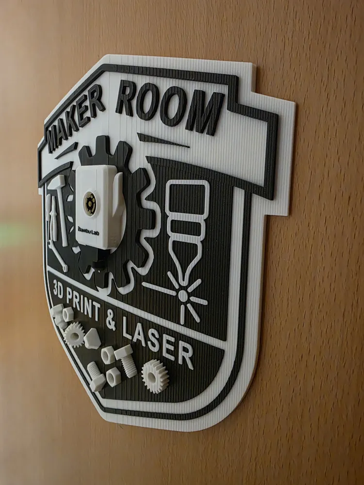 Maker Room – 3D Print & Laser Door Sign by Rober7Crow MakerWorld ...