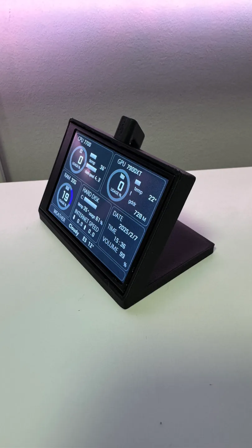 Stand Turing smart screen 3,5" PC Stats Display by Ben - MakerWorld