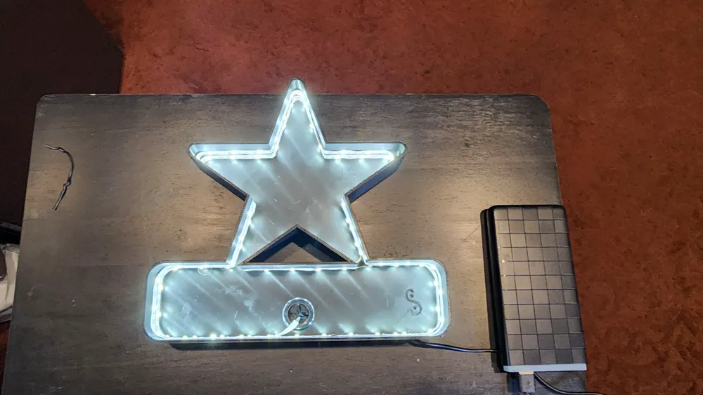 Dallas Cowboys LED Light Box - Free 3D Print Model - MakerWorld